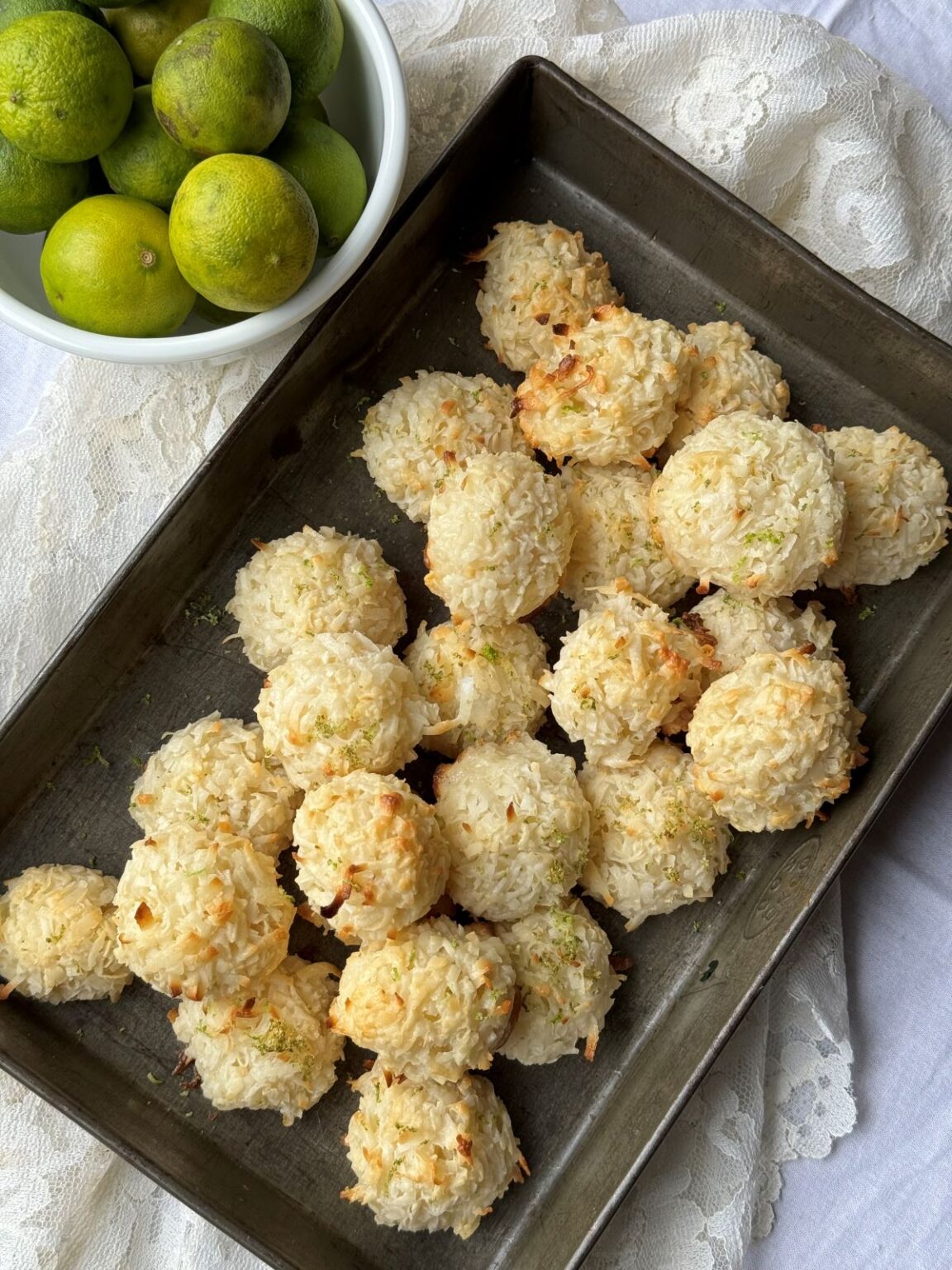 Key Lime Coconut Macaroons - frontporchlifemagazine.com