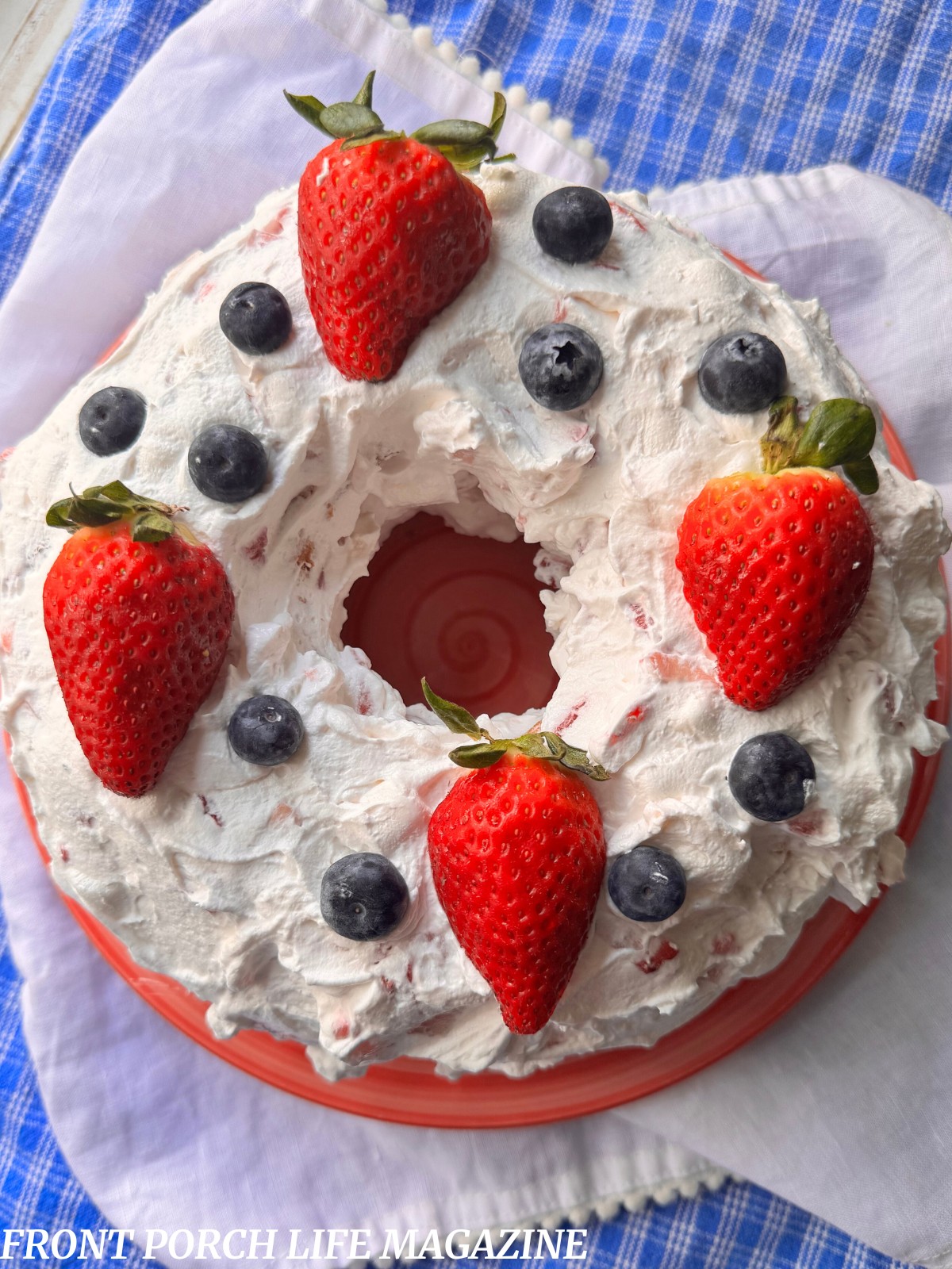 Berry Angel Food Cake - frontporchlifemagazine.com